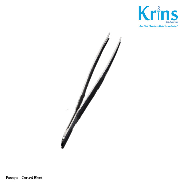 Forceps - Curved Blunt - Krins Life Sciences