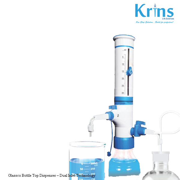Bottle Top Dispenser, Dual Inlet Technology, autoclavable