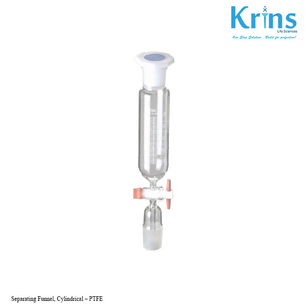 Separating Funnel, Cylindrical - PTFE - Krins Life Sciences