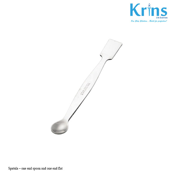 Spatula - one end spoon and one end flat - Krins Life Sciences