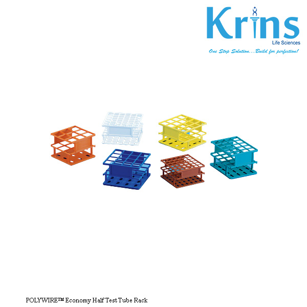POLYWIRE™ Economy Half Test Tube Rack - Krins Life Sciences